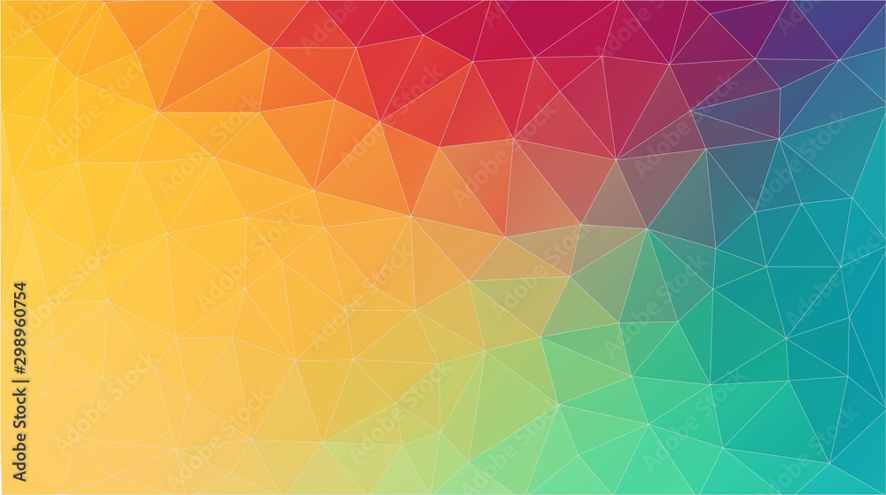 Flat multicolor triangle geometric wallpaper. Futuristic background ...