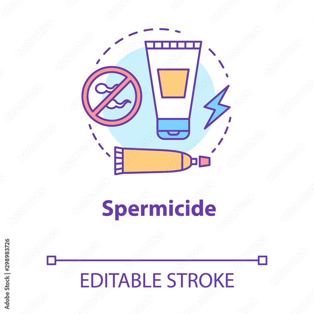 Vetor do Stock: Spermicide concept icon. Safe sex concept. Reproduction ...
