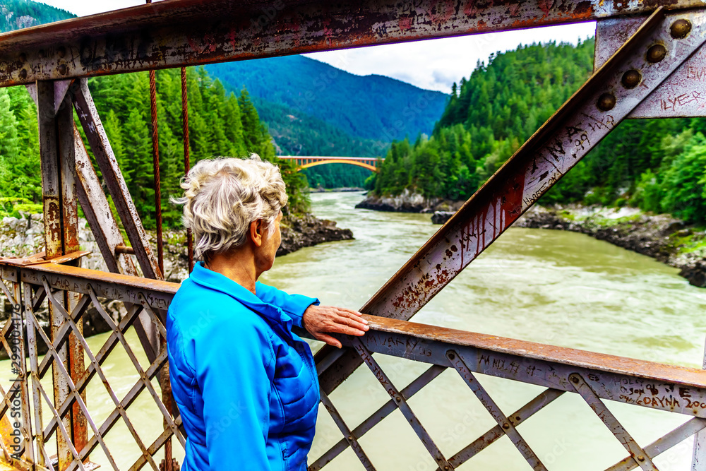 The Fraser River from the historic Second Alexandra Bridge between ...