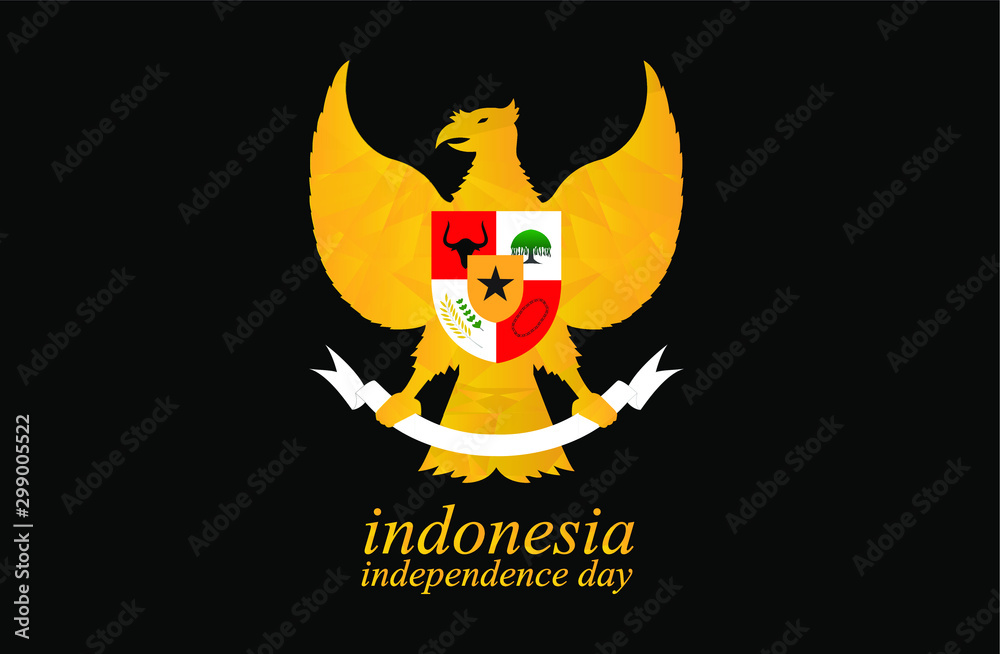 Vector Logo Gold Garuda Pancasila Original Indonesian Simbol NKRI ...