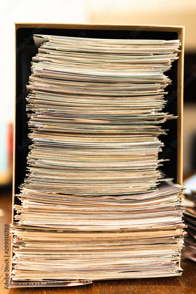 Stack of old photo prints and Memories to be digitized a Stock Photo ...