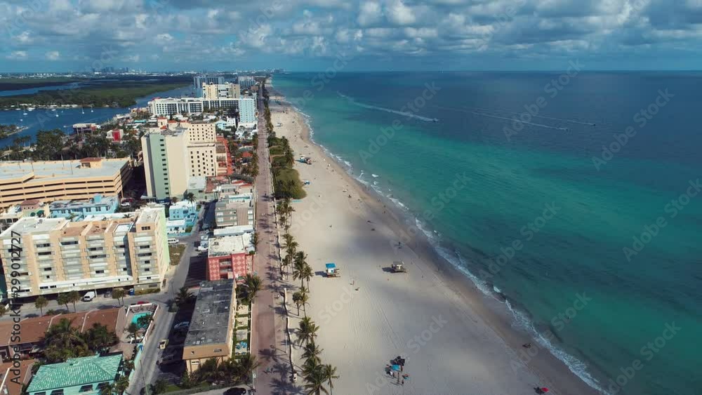 Hollywood Beach view, Miami, United States.Seascape scene.Hollywood ...