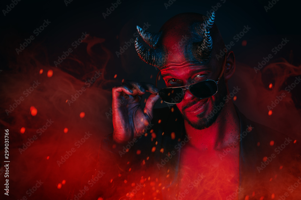 satan in sunglasses Stock Photo | Adobe Stock