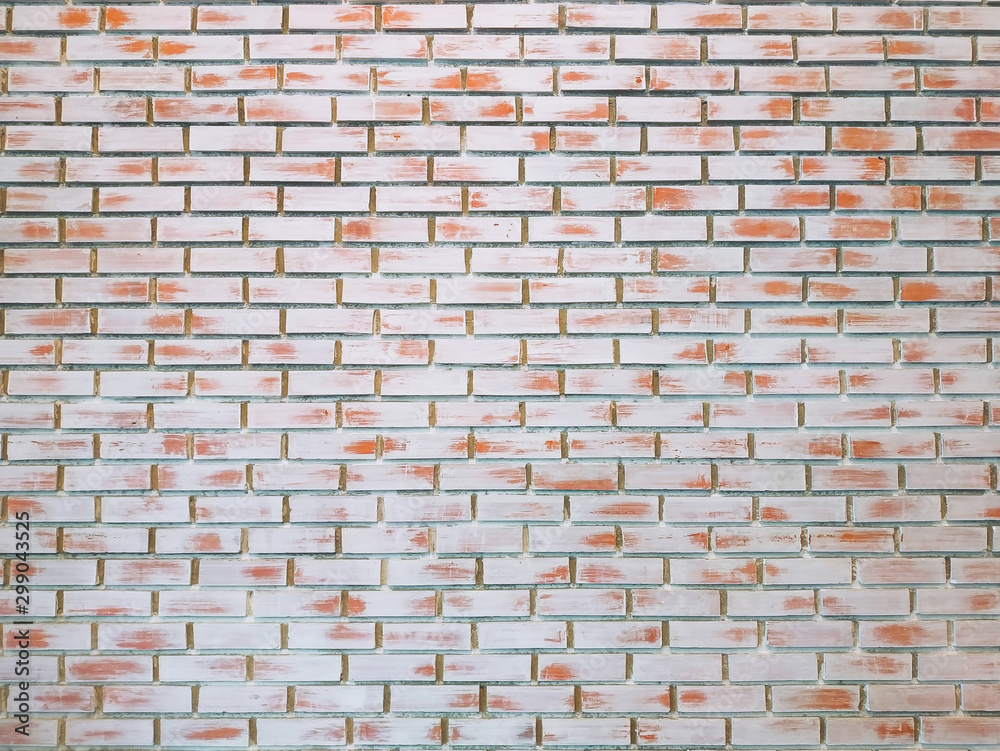 vintage Red and White brick wall background, White texture stone ...