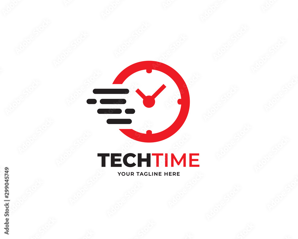 fast service logo template, time logo vector Stock Vector | Adobe Stock