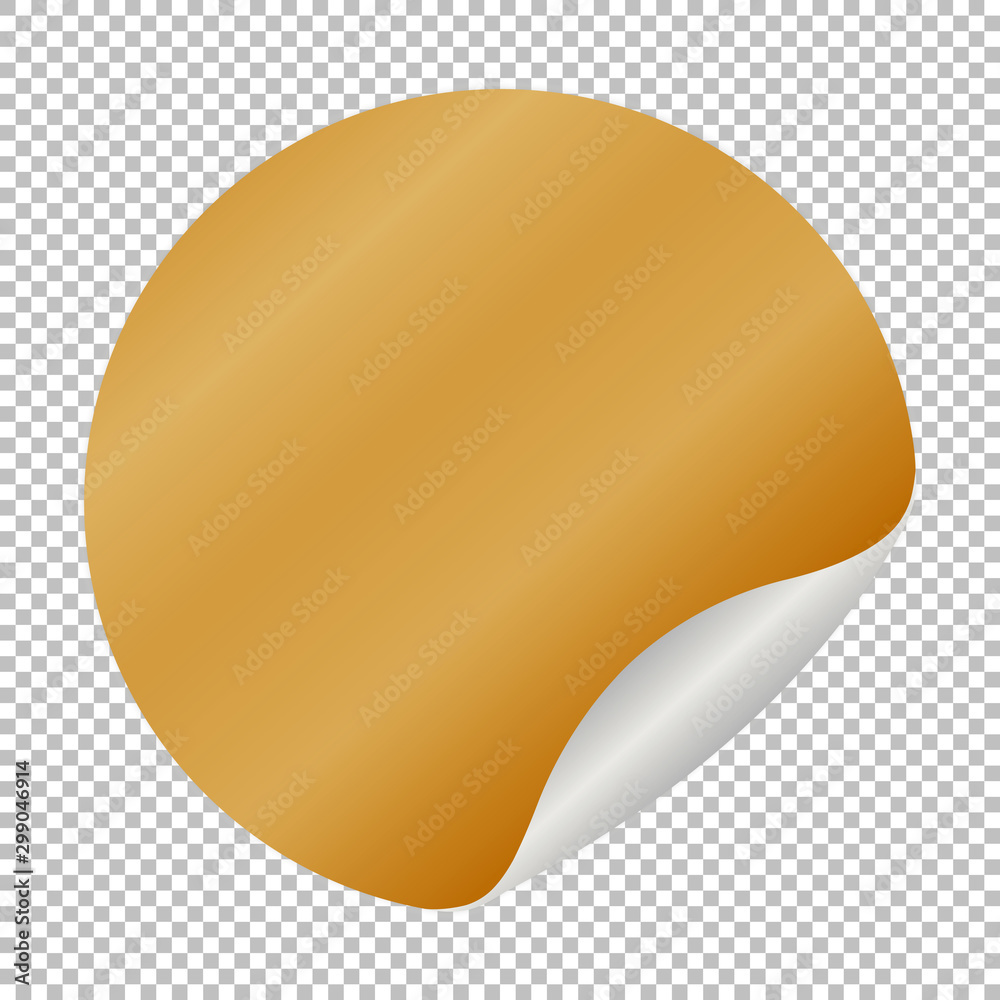 round gold note paper on transparent background Stock Vector | Adobe Stock