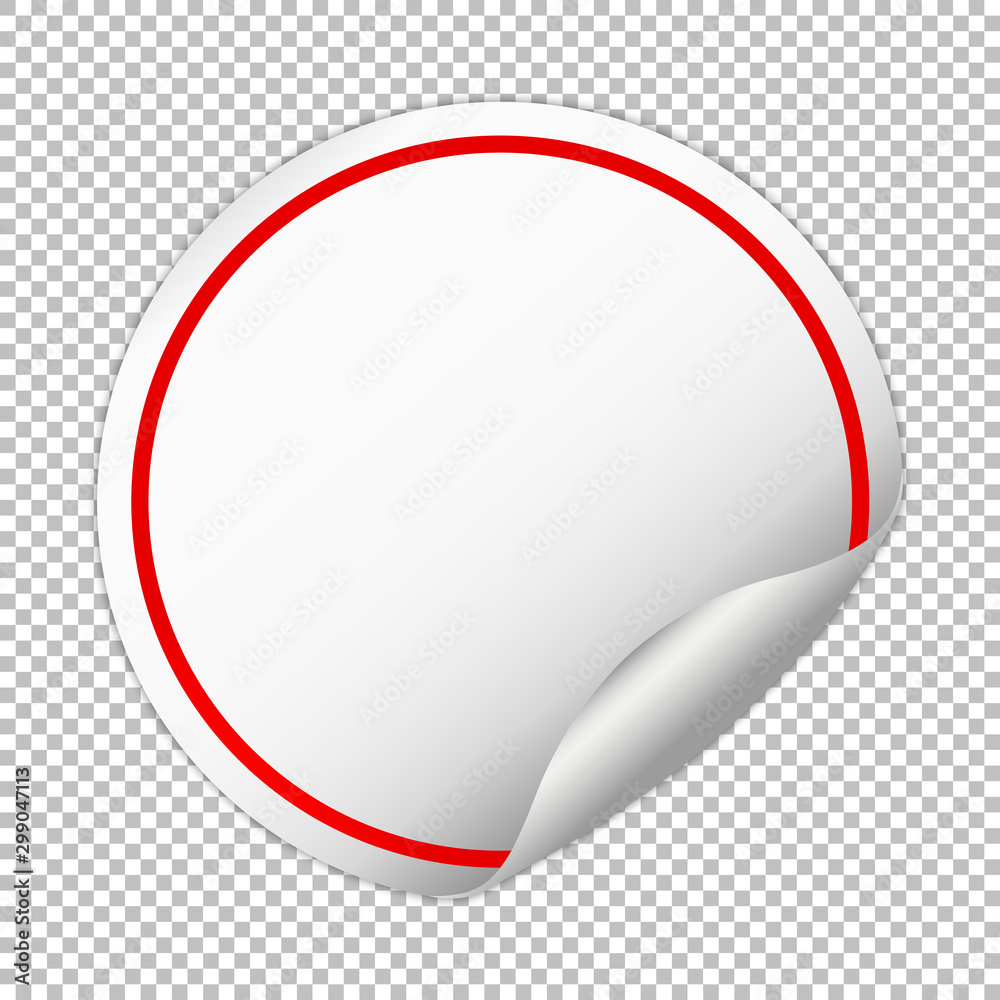 round white note paper on transparent background Stock Vector | Adobe Stock