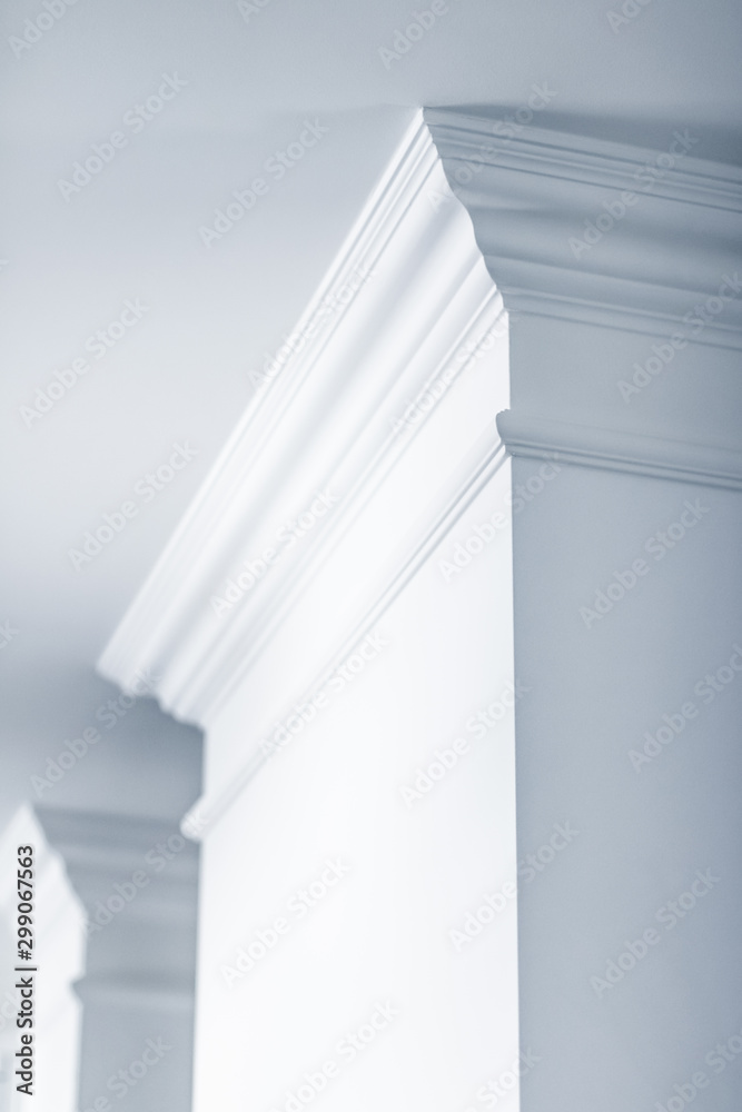Molding on ceiling detail, interior design and architectural abstract ...