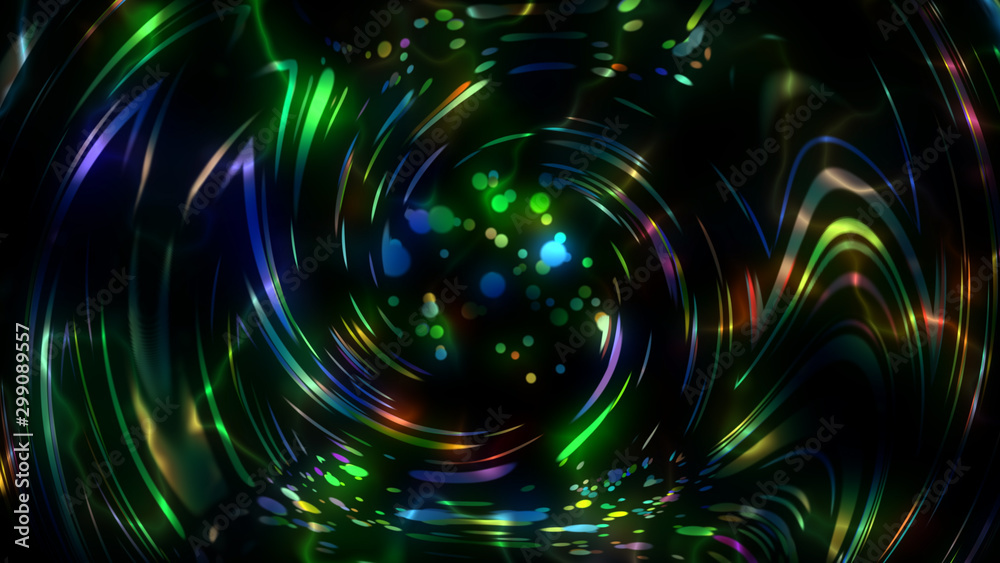 Abstract Light twist in a glass sphere. Plasma Twirl Effect. Colorful ...