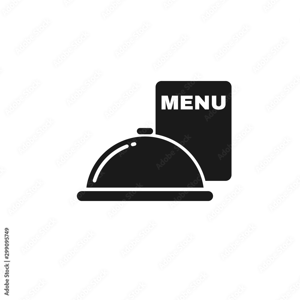 Menu with a tray icon. Restaurant symbol design. Stock - Vector ...