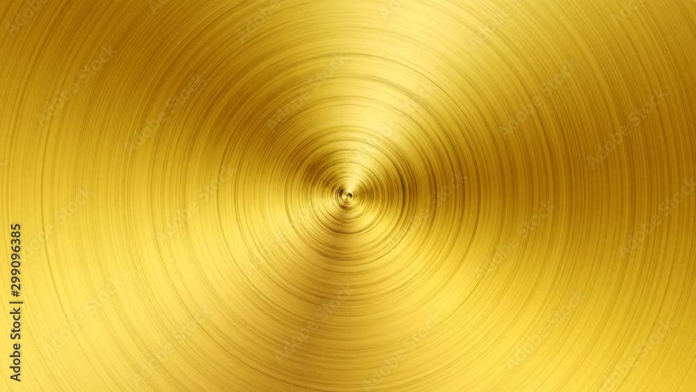 Steel gold circle metal background. Stock Video | Adobe Stock