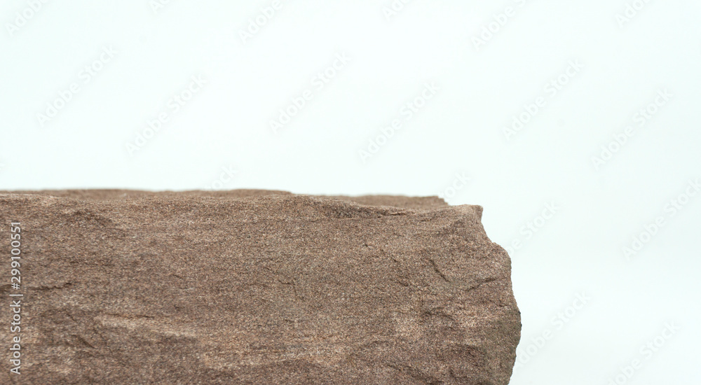 Sandstone isolated on White background, natural stone shelves and stone ...