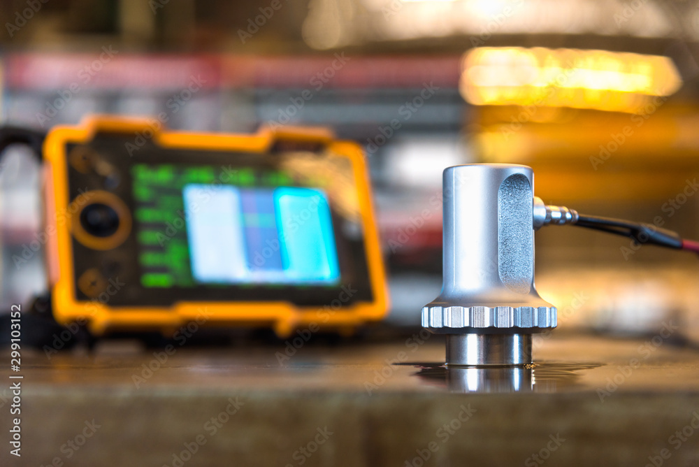 Ultrasonic test to detect imperfection or defect of steel plate in the ...