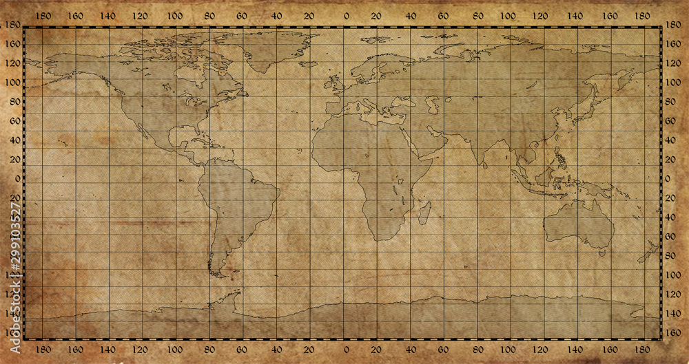 old paper world map background Stock Illustration | Adobe Stock