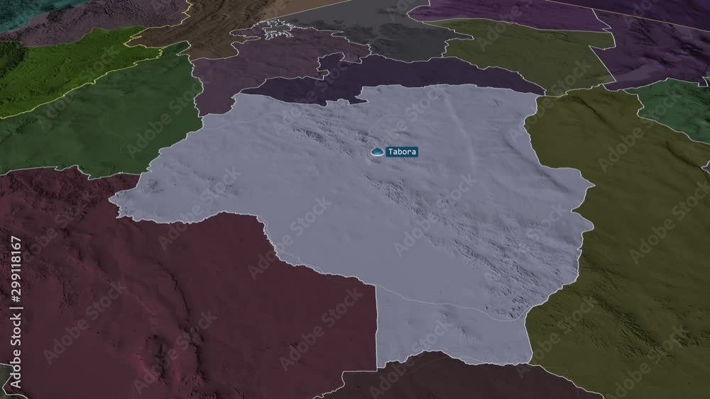 Tabora - region of Tanzania with its capital zoomed on the ...