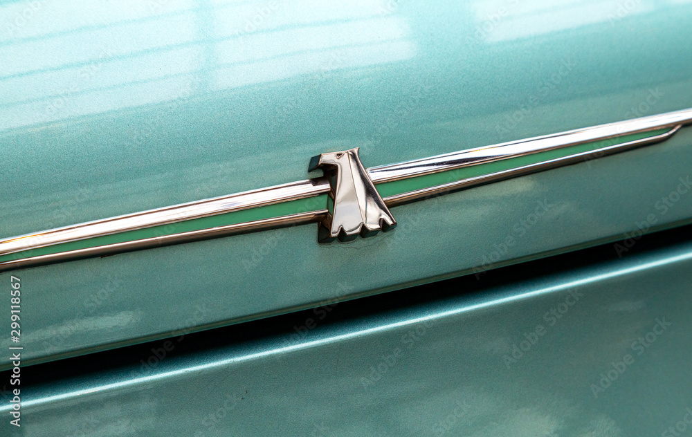 Logo of the Ford Thunderbird classic car Stock Photo | Adobe Stock