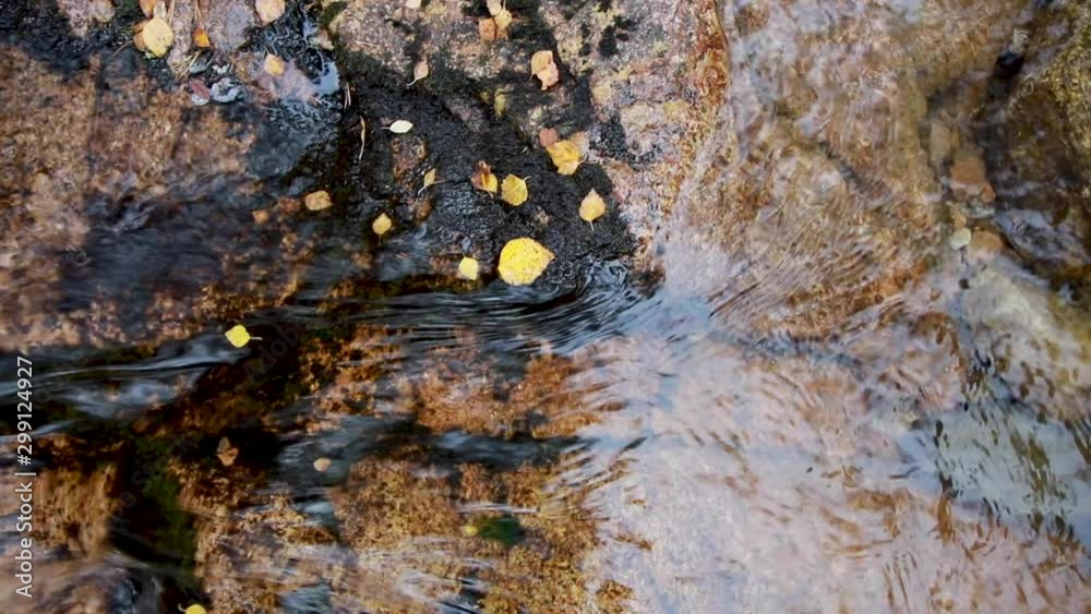 waterfall motion/pan in the cairngorms national park, Scotland, during ...