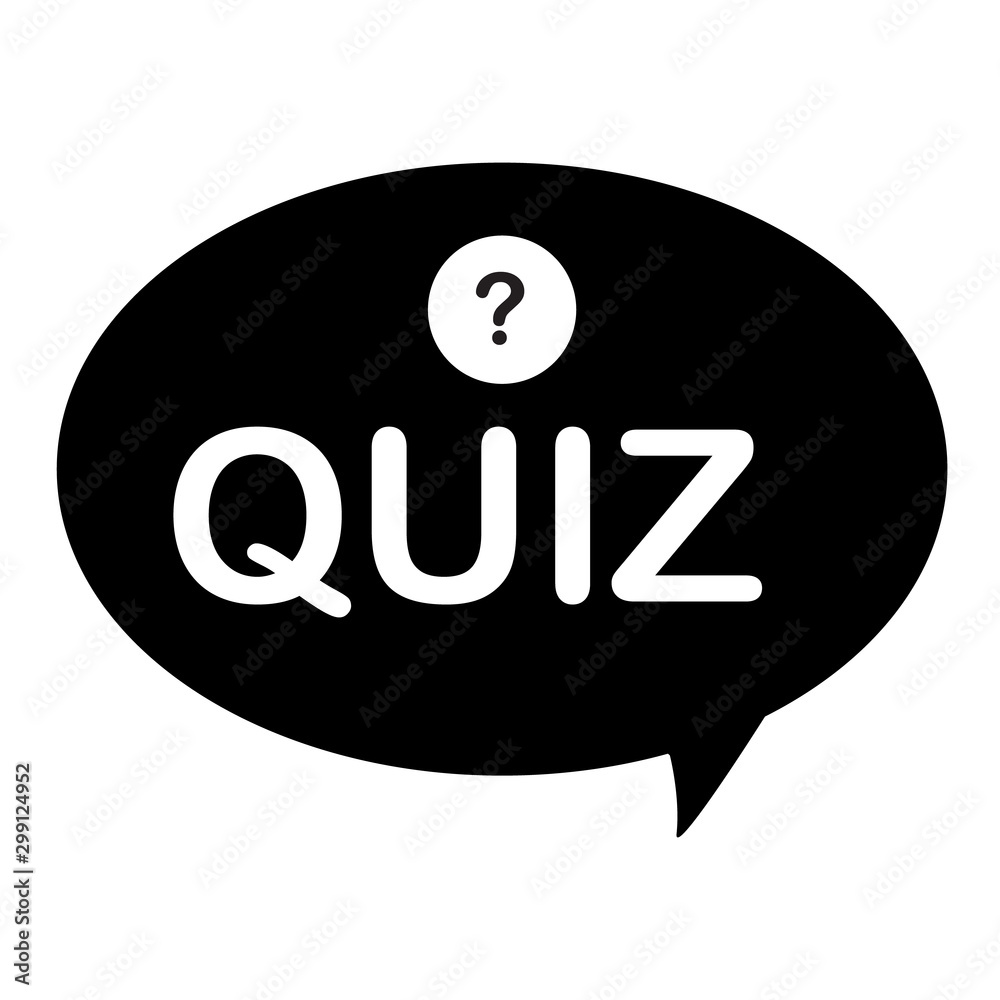 quiz icon on white background. flat style. quiz show question ...