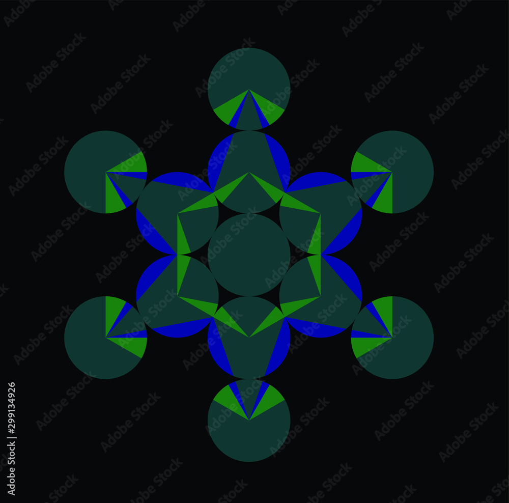metatron cube, sacred geometry - vector Stock Vector | Adobe Stock