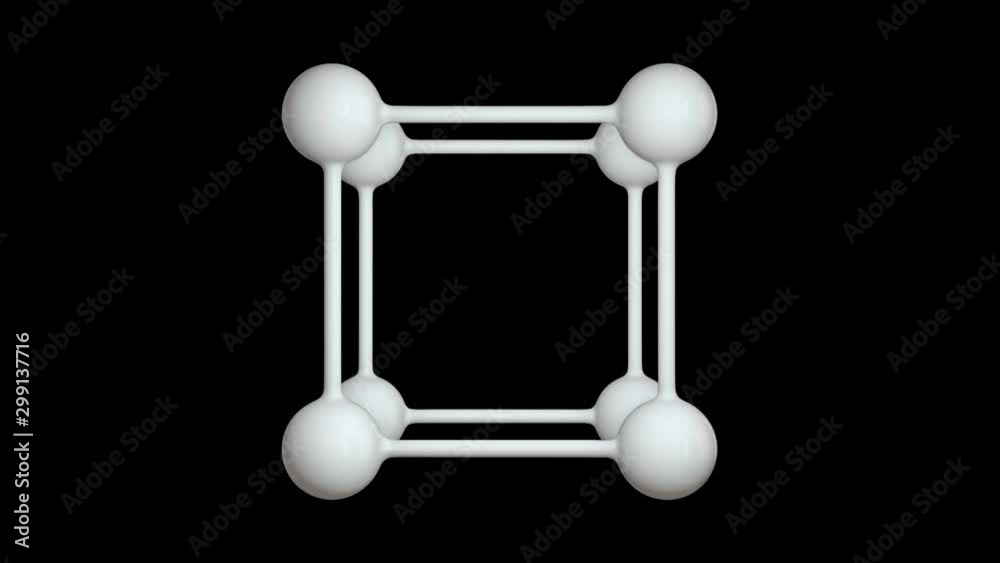Molecule Grid. Connection Structure. 3d render animation video ...