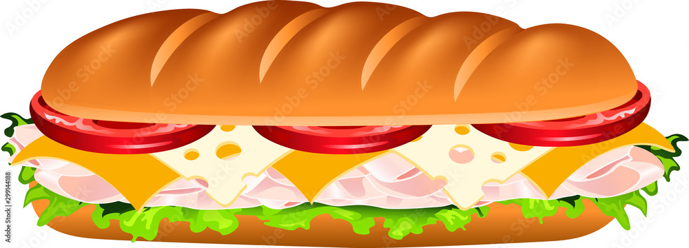 Submarine Sandwich Vector