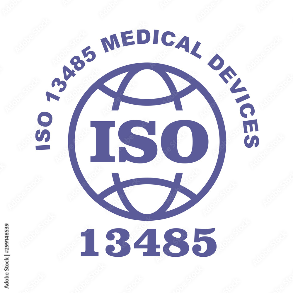 ISO 13485 stamp sign - medical devices, quality management systems and ...