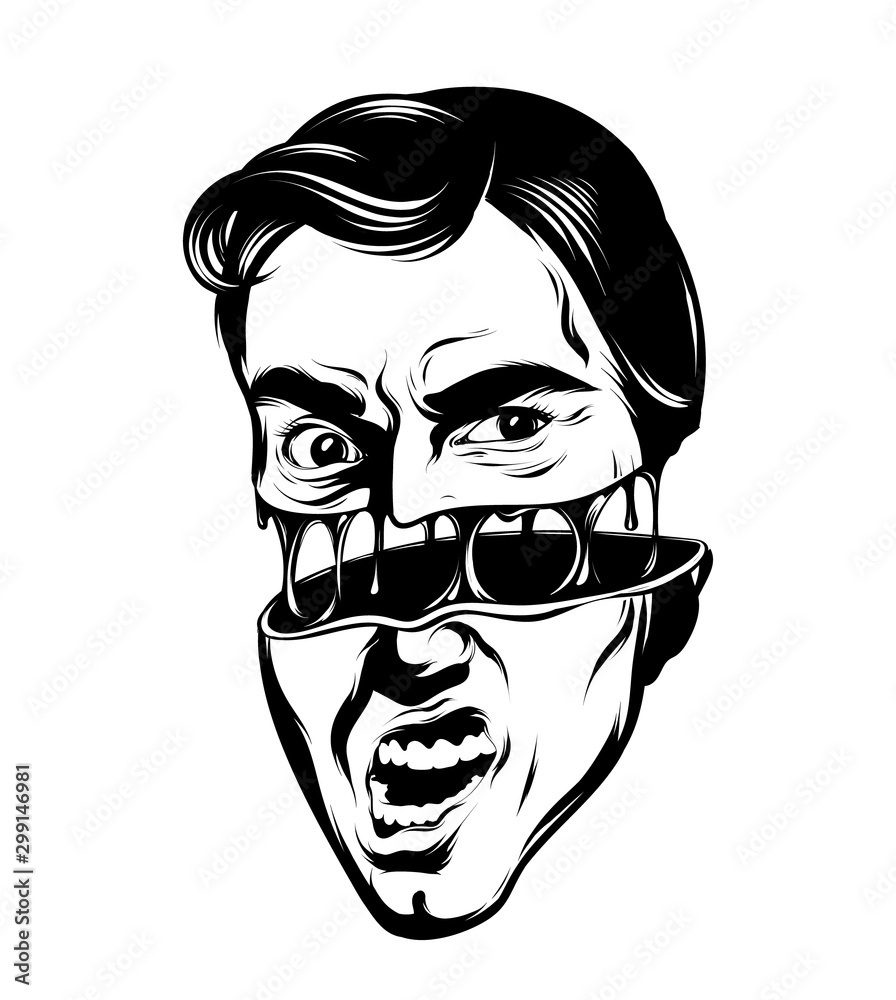 Screaming Man Vector