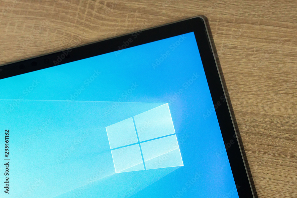 BANGKOK,THAILAND-OCTOBER 30:Close-up on Microsoft Window 10 Screen ...