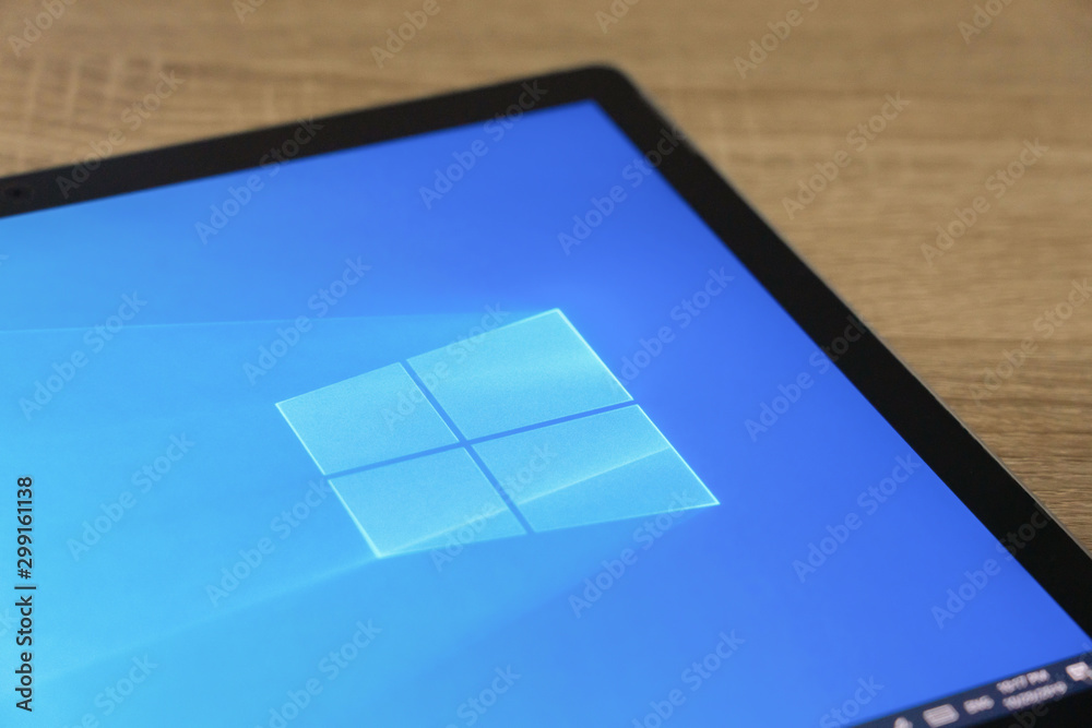 BANGKOK,THAILAND-OCTOBER 30:Close-up on Microsoft Window 10 Screen ...