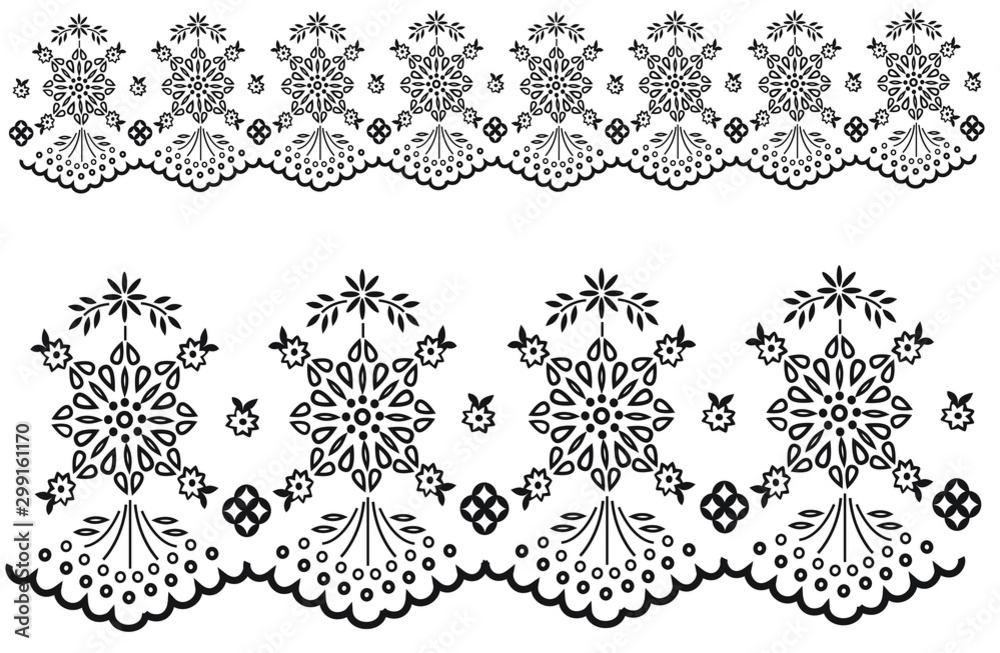 lace seamless pattern. 3Dillustration. technical drawing. embroidery ...