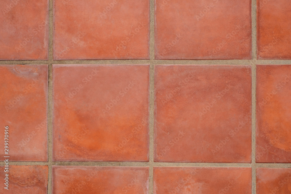 terracotta tiled floor background - terracotta tiles closeup - Stock ...
