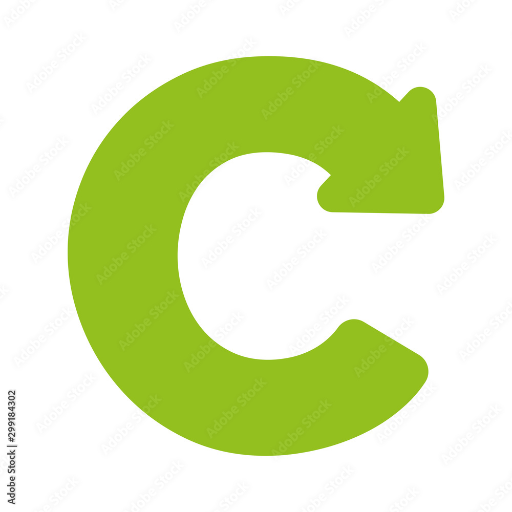 Letra c reciclaje Stock Vector | Adobe Stock