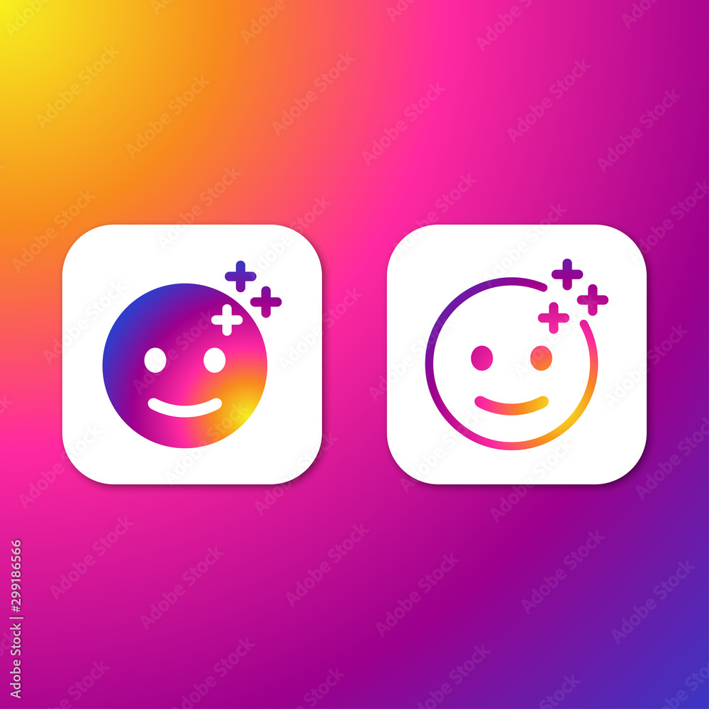 Filter stories sticker for social media. Vector illustration Stock ...