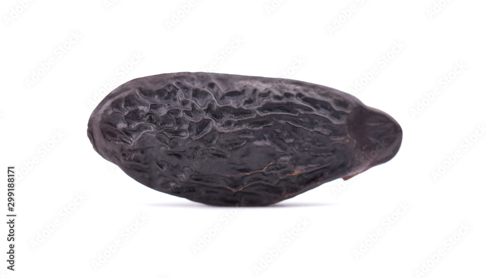 Tonka beans isolated on white background. Bean of Dipteryx odorata ...