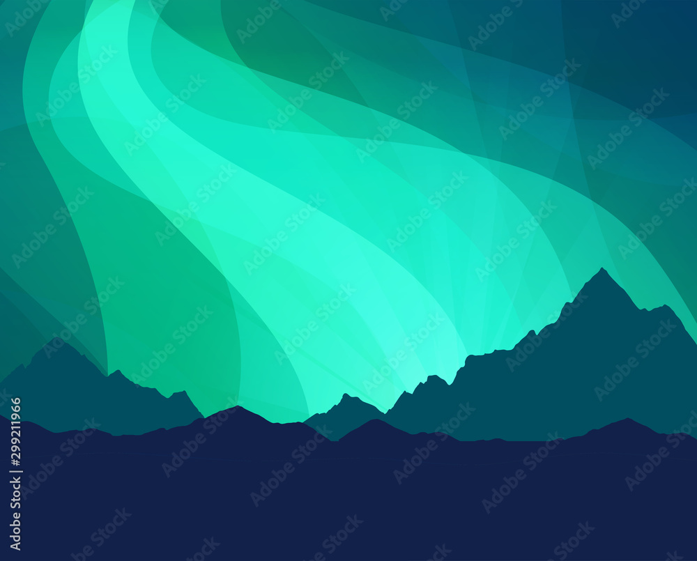 Northern Lights Wallpaper background with Scenic Nature Landscape ...