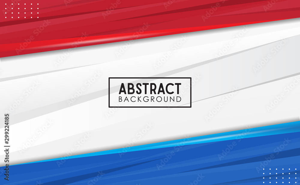 ABSTRACT RED WHITE BLUE BACKGROUND TEMPLATE VECTOR Stock Vector | Adobe ...