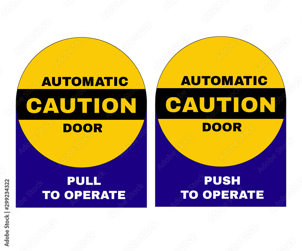 Accident Prevention signs, Caution board with message caution automatic ...