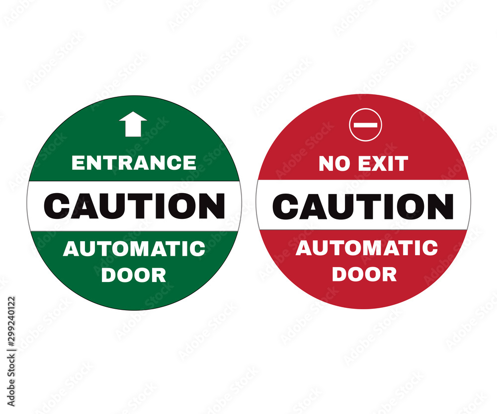 Accident Prevention signs, Caution board with message caution automatic ...