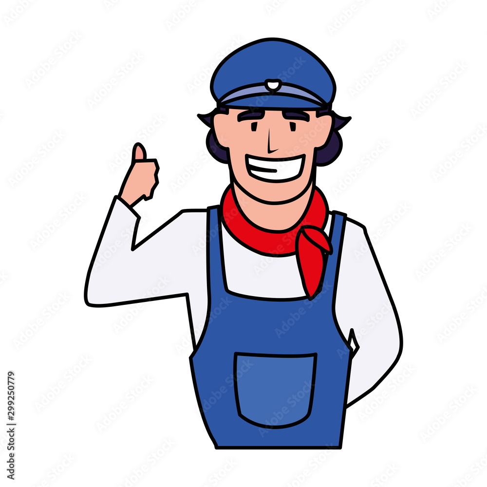 Isolated train driver person vector design Stock Vector | Adobe Stock