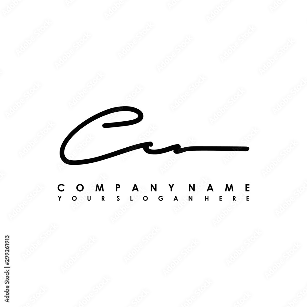 CC initials signature logo. Handwriting logo vector templates. Logo for ...