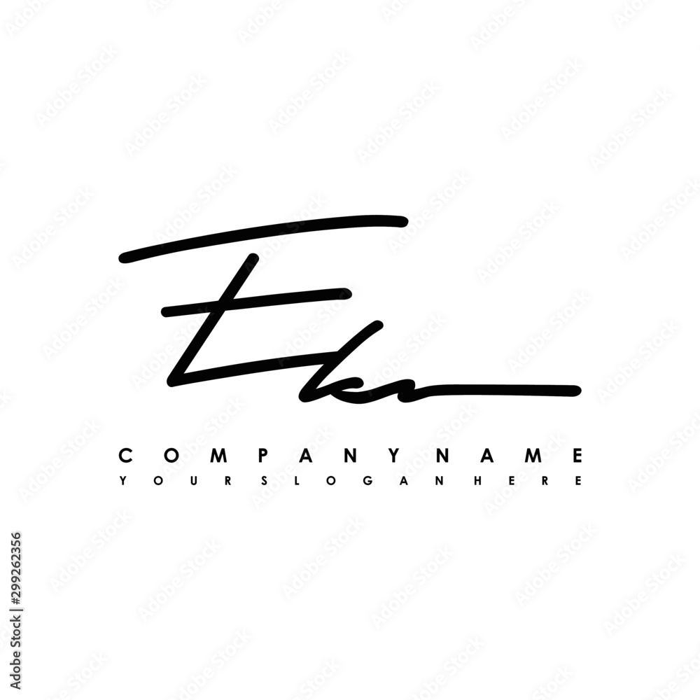 EK initials signature logo. Handwriting logo vector templates. Logo for ...