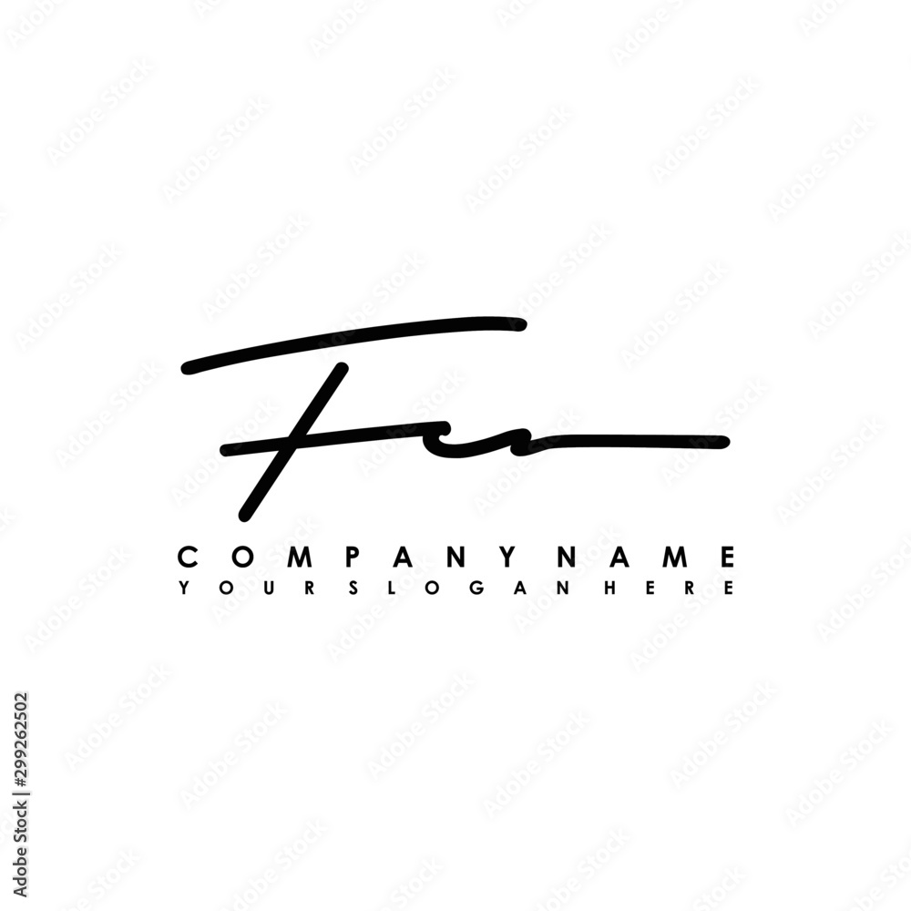 FC initials signature logo. Handwriting logo vector templates. Logo for ...