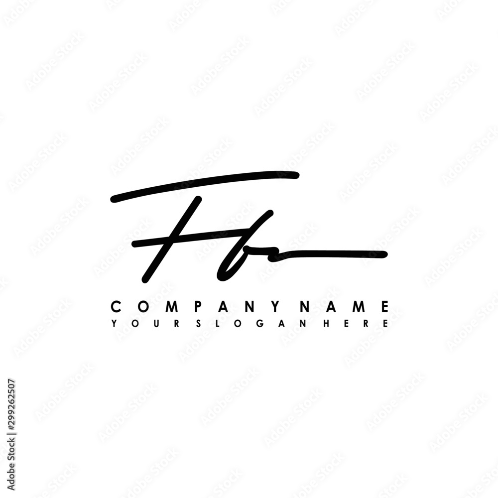 FF initials signature logo. Handwriting logo vector templates. Logo for ...