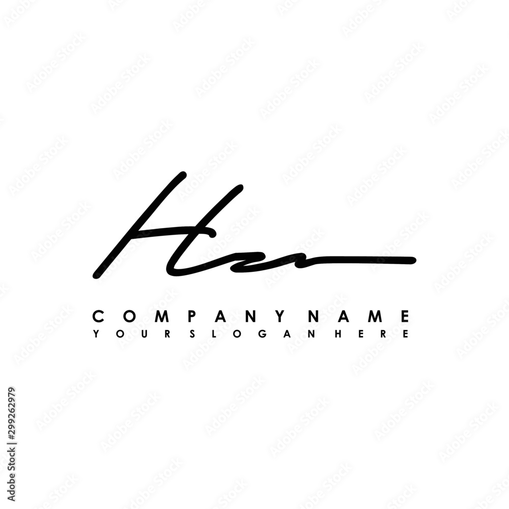 HZ initials signature logo. Handwriting logo vector templates. Logo for ...