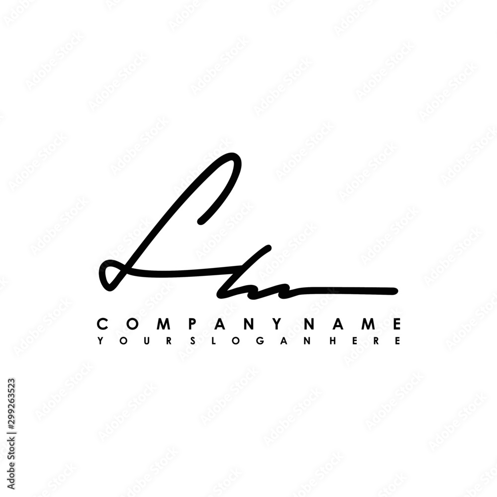 L H initials signature logo. Handwriting logo vector templates. Logo ...