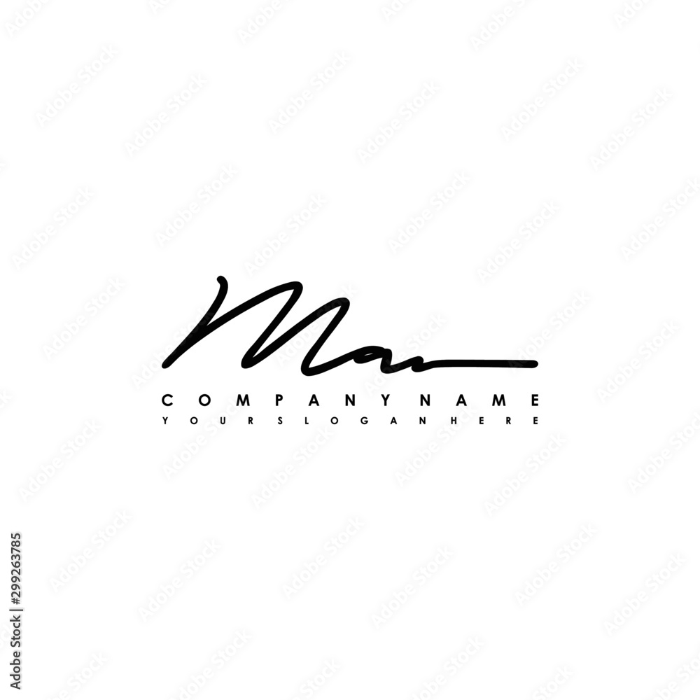 MA initials signature logo. Handwriting logo vector templates. Logo for ...