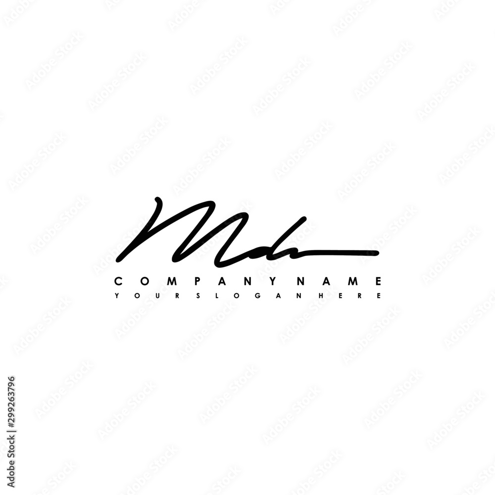 MD initials signature logo. Handwriting logo vector templates. Logo for ...