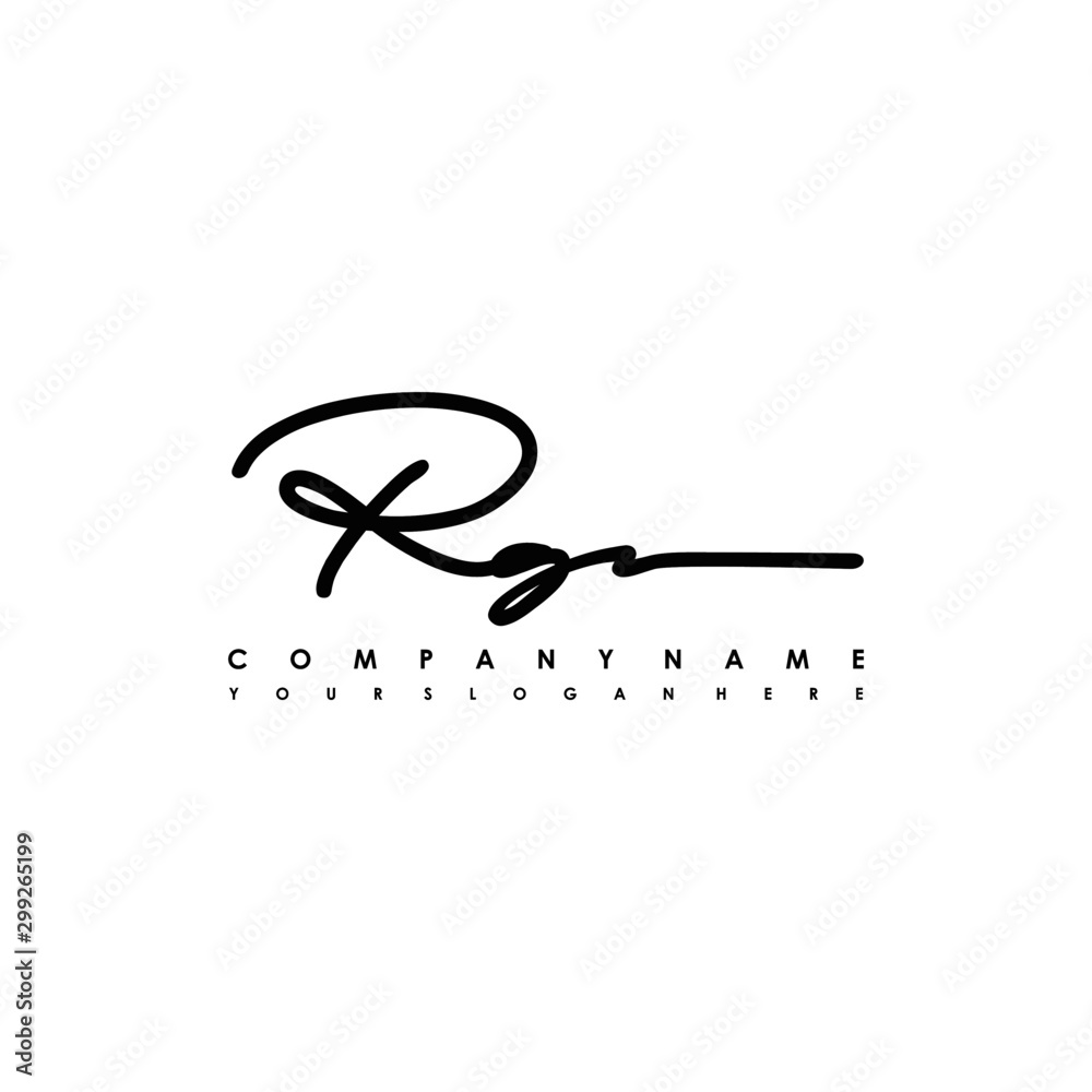 RG initials signature logo. Handwriting logo vector templates. Logo for ...
