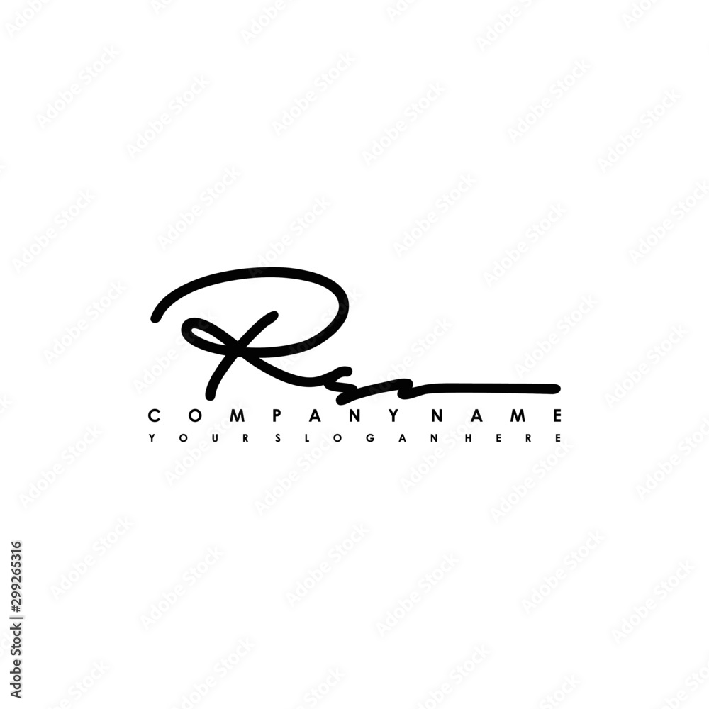RS initials signature logo. Handwriting logo vector templates. Logo for ...