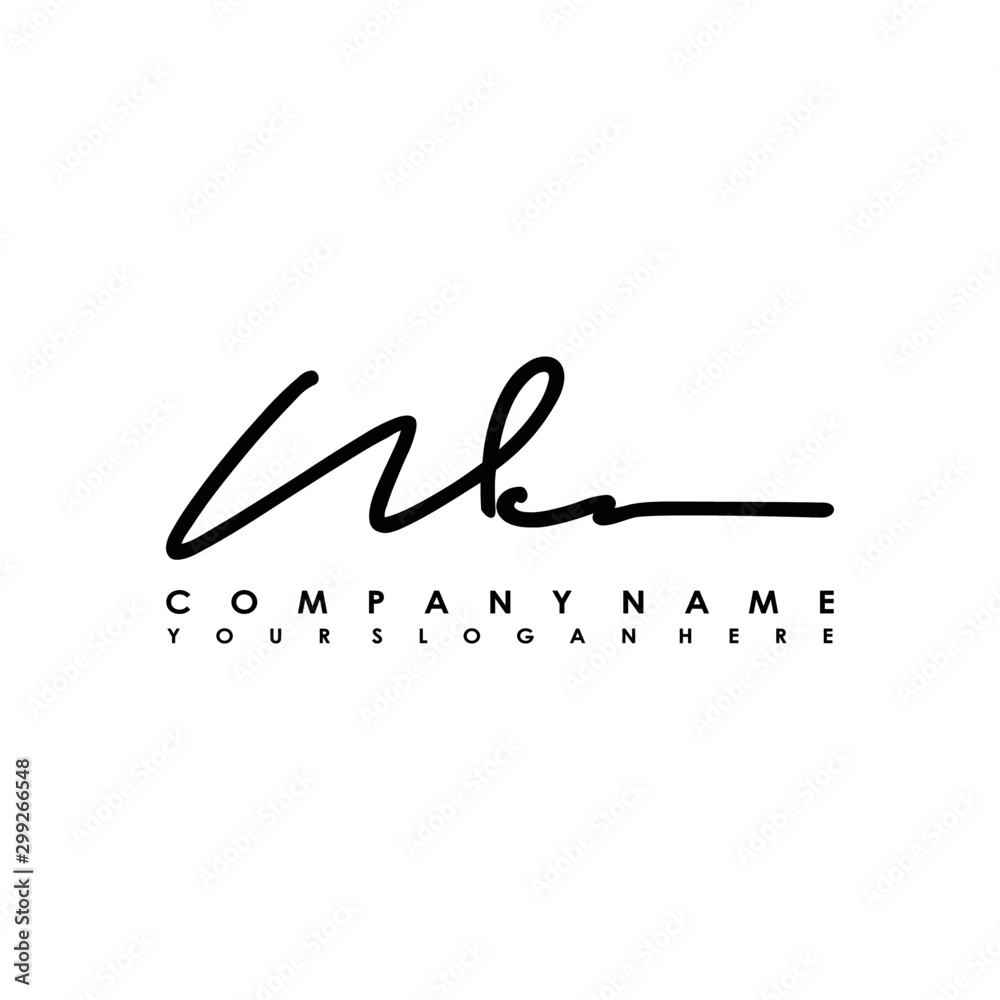 WC initials signature logo. Handwriting logo vector templates. Logo for ...